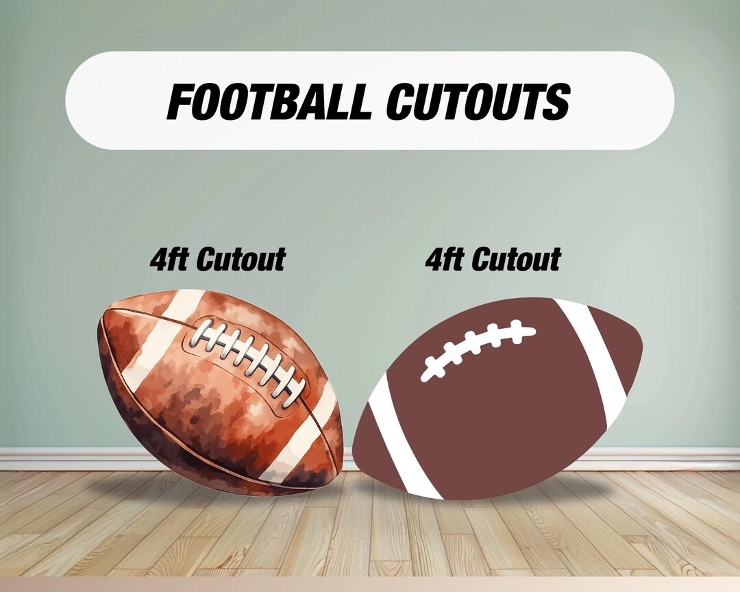 Big Football Cutout Decor First Year Down Backdrop Football Themed ...