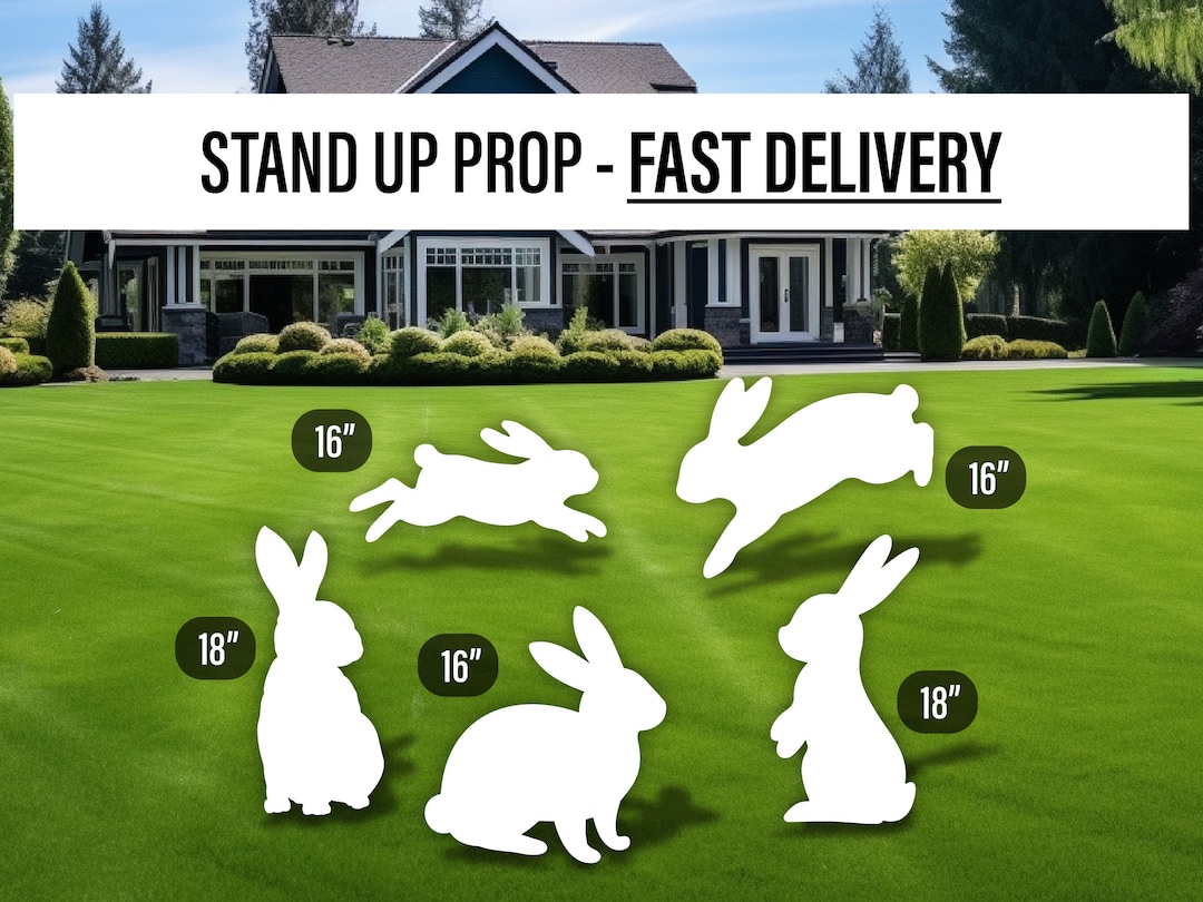 Rabbit Easter Bunny, Yard Art, Easter Yard Decor, Easter Bunny, Spring ...