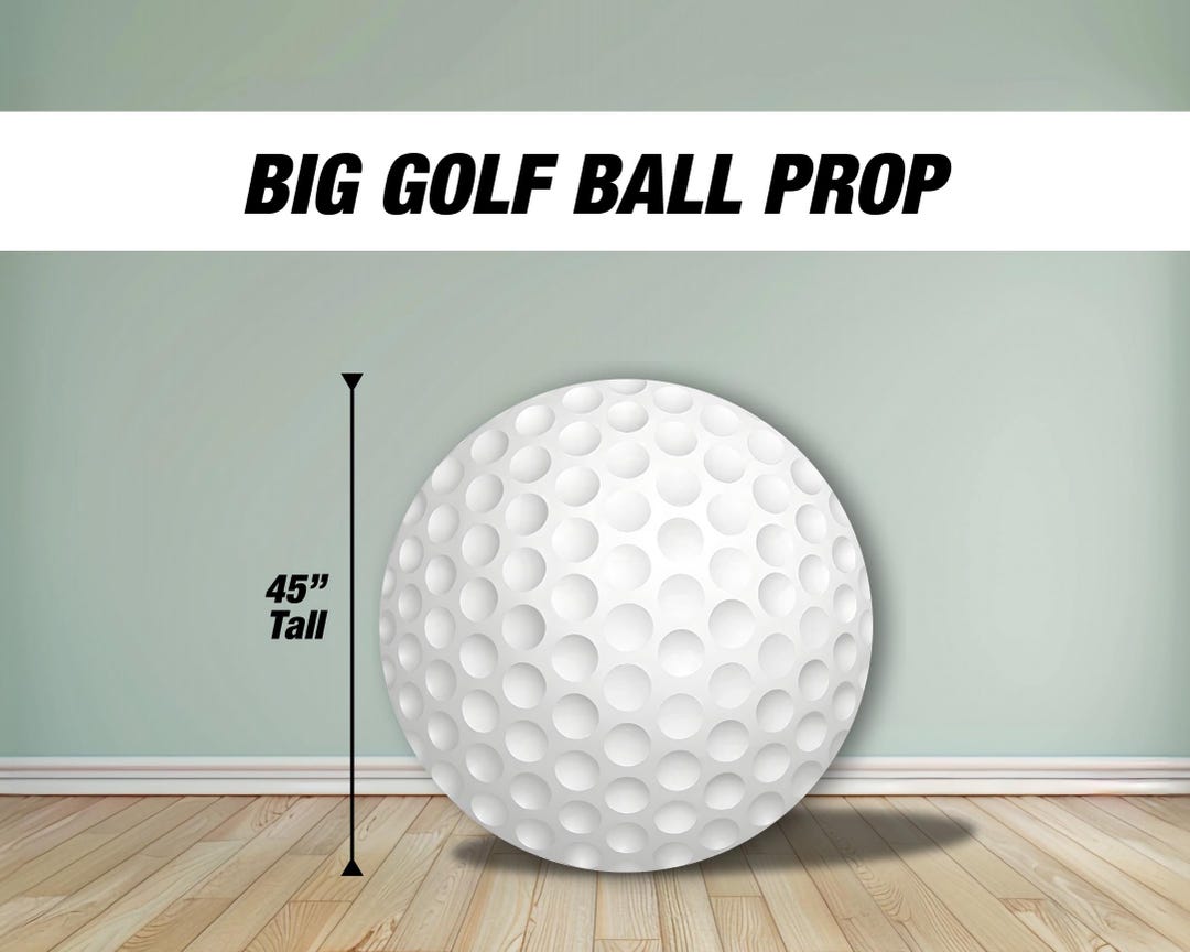 Big Golf Ball Prop Golf Themed Panel Backdrop With Stands, Golf Props ...