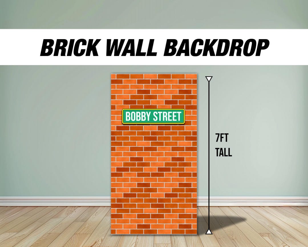 Brick Wall Backdrop, Street Backdrop, Birthday Party Rigid Coroplast ...