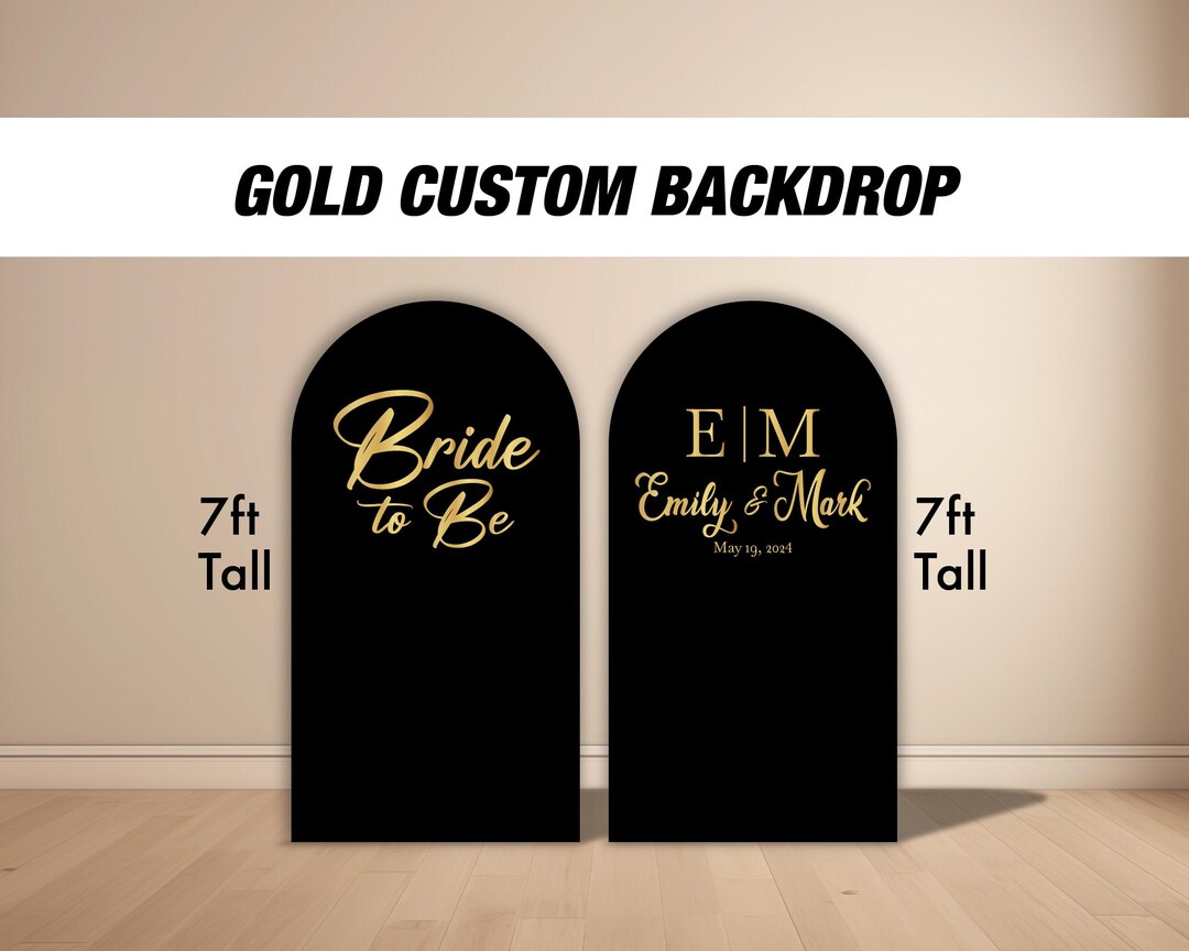 Gold God Bless Arch Backdrop Golden Gold Shiny Shiney Gold Foil ...
