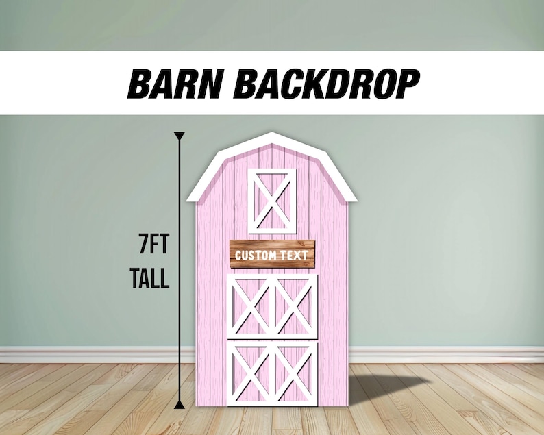 Farm Barn Backdrop Panel Pastel Farm Panel Standee, Farm Themed Party ...