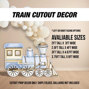 Train Backdrop Two Two Themed Birthday Decorations, Train Cutouts ...