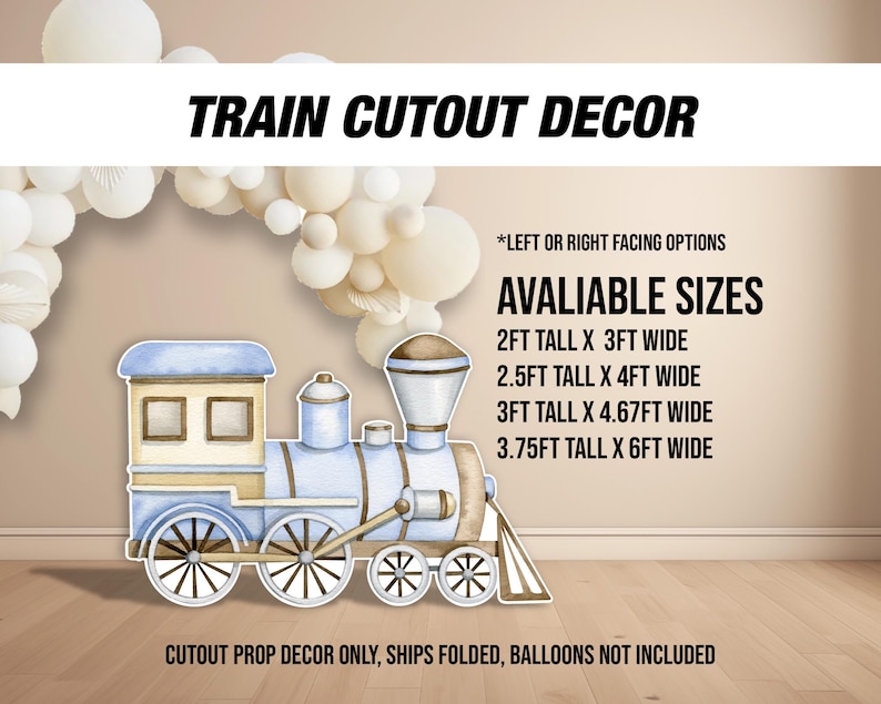 Train Backdrop Two Two Themed Birthday Decorations, Train Cutouts ...