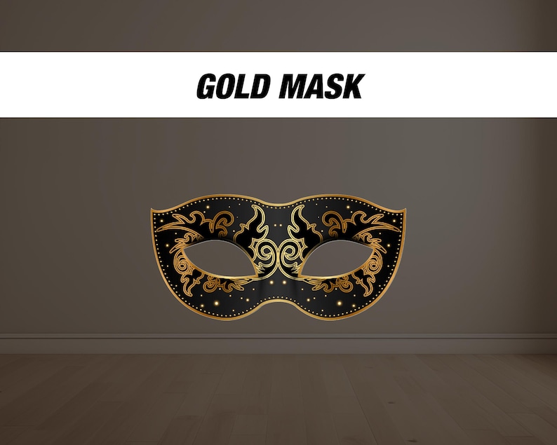Masquerade Gold Silver, Mask Cutout, Masquerade Prop, Mardi Gras, Mardi ...