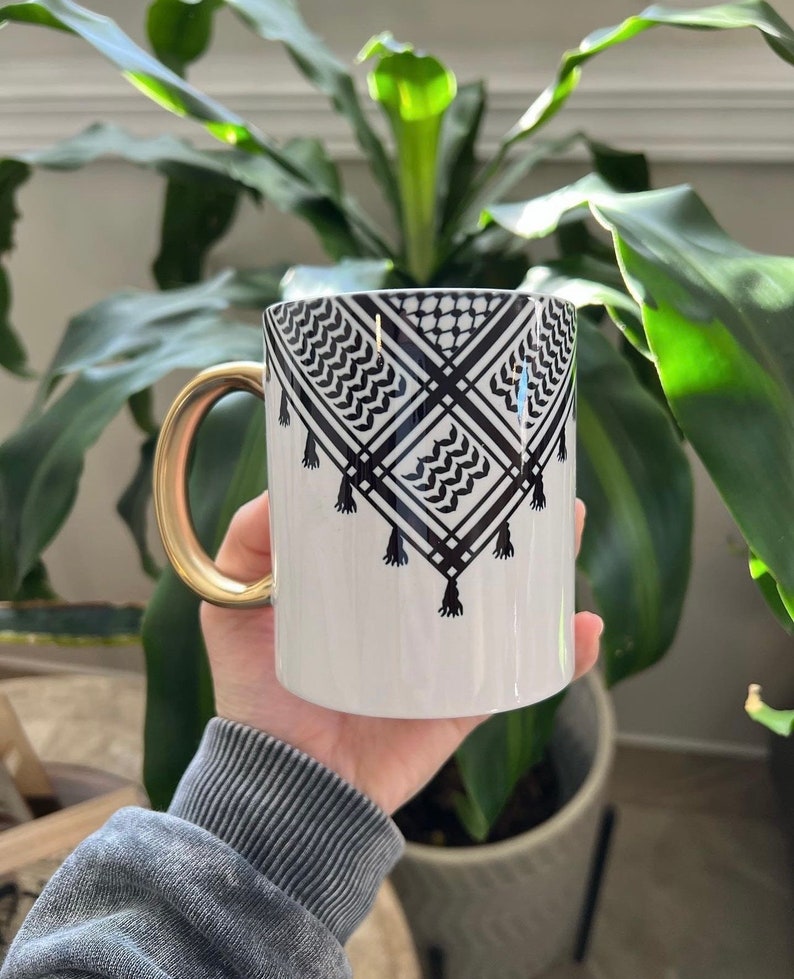 Palestine Mug - Kuffiya Design - Etsy