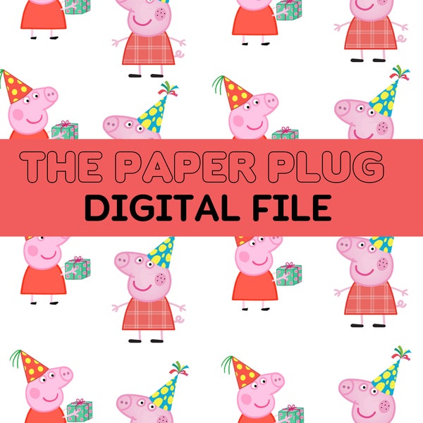 Peppa Pig Scrapbook Paper - Etsy