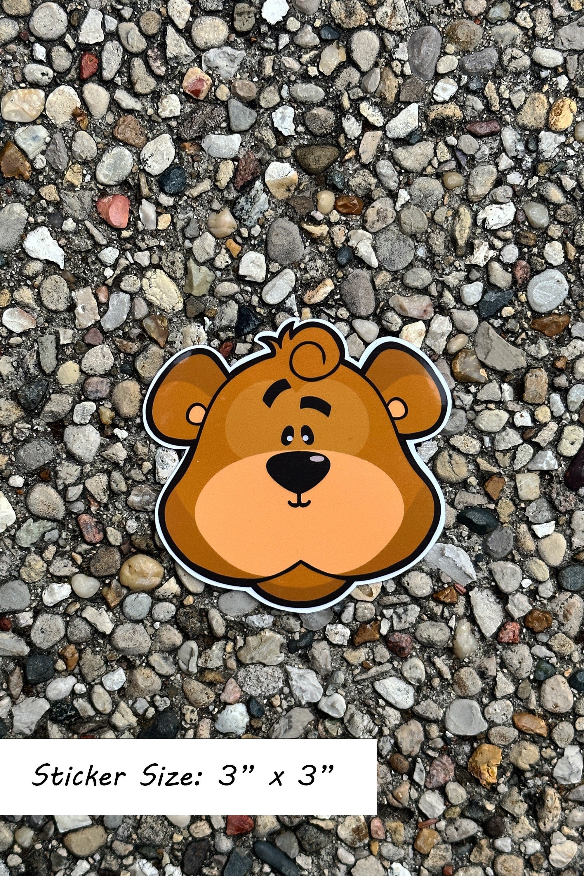 Big Bear Cub Buddy Laminated Vinyl Indoor Sticker - Etsy