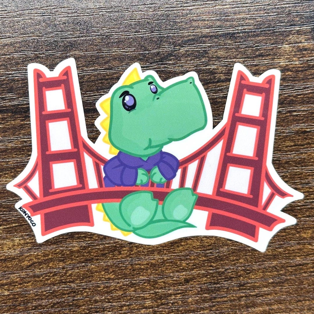 Golden Gate Bridge Gator Alligator Sticker SFSU SF State San Francisco ...