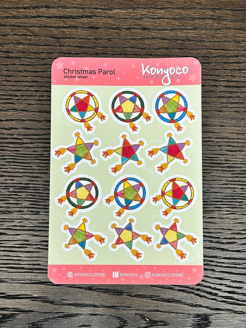 Filipino Parol Christmas Lantern Stickers: Holiday Card Labels (2 ...