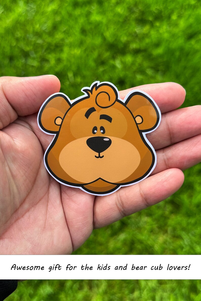 Big Bear Cub Buddy Laminated Vinyl Indoor Sticker - Etsy