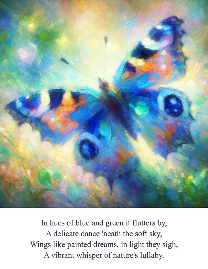 Butterfly Personalized Poem Print Poem Art Poem Print Custom Poem ...