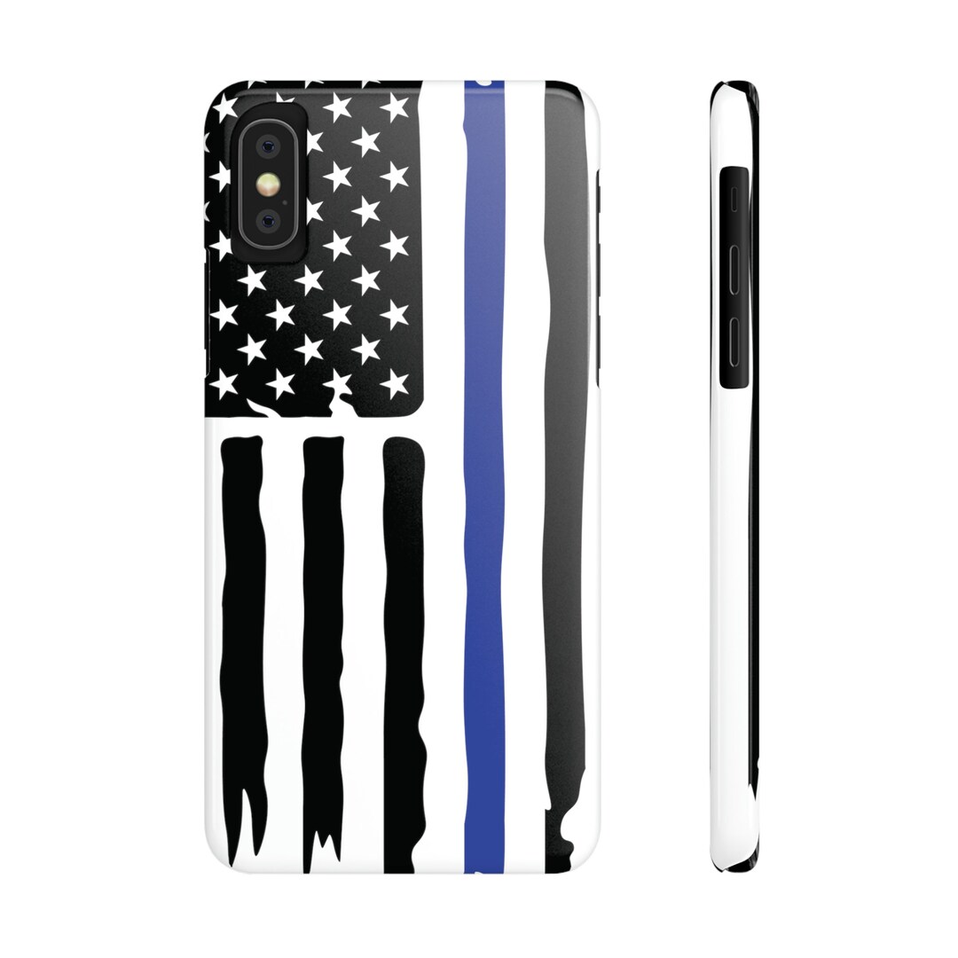 Police Thin Blue Line iPhone Slim Phone Cases - Etsy