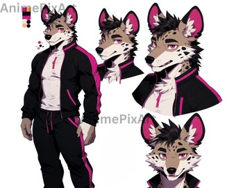 EXCLUSIVE 1x Fursona Adopt : Chronos Furry Adopt Reference Sheet, Furry ...