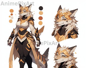 EXCLUSIVE 1x Furry Adopt : Nyxa Furry Adopt Reference Sheet Furry ...