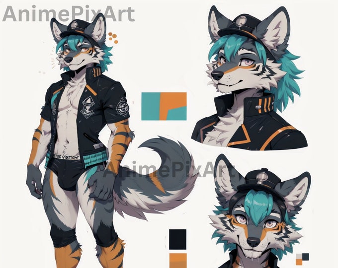 Furry Adopt - Abyssal - Furry Adoption, Reference Sheet, Fursona - Etsy