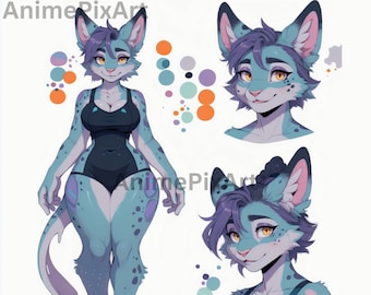 EXCLUSIVE 1x Furry Adopt Deo Furry Adoption, Reference Sheet, Fursona - Etsy