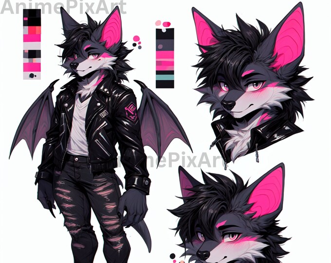 EXCLUSIVE 1x Fursona Adopt Limited Edition: Jill - Furry Adopt Reference Sheet, Limited Edition ...