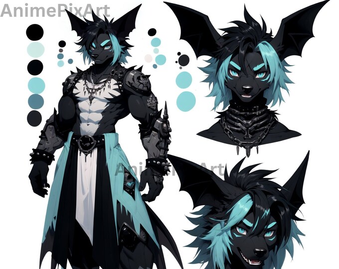 EXCLUSIVE 1x Fursona Adopt : Chronos - Furry Adopt Reference Sheet ...