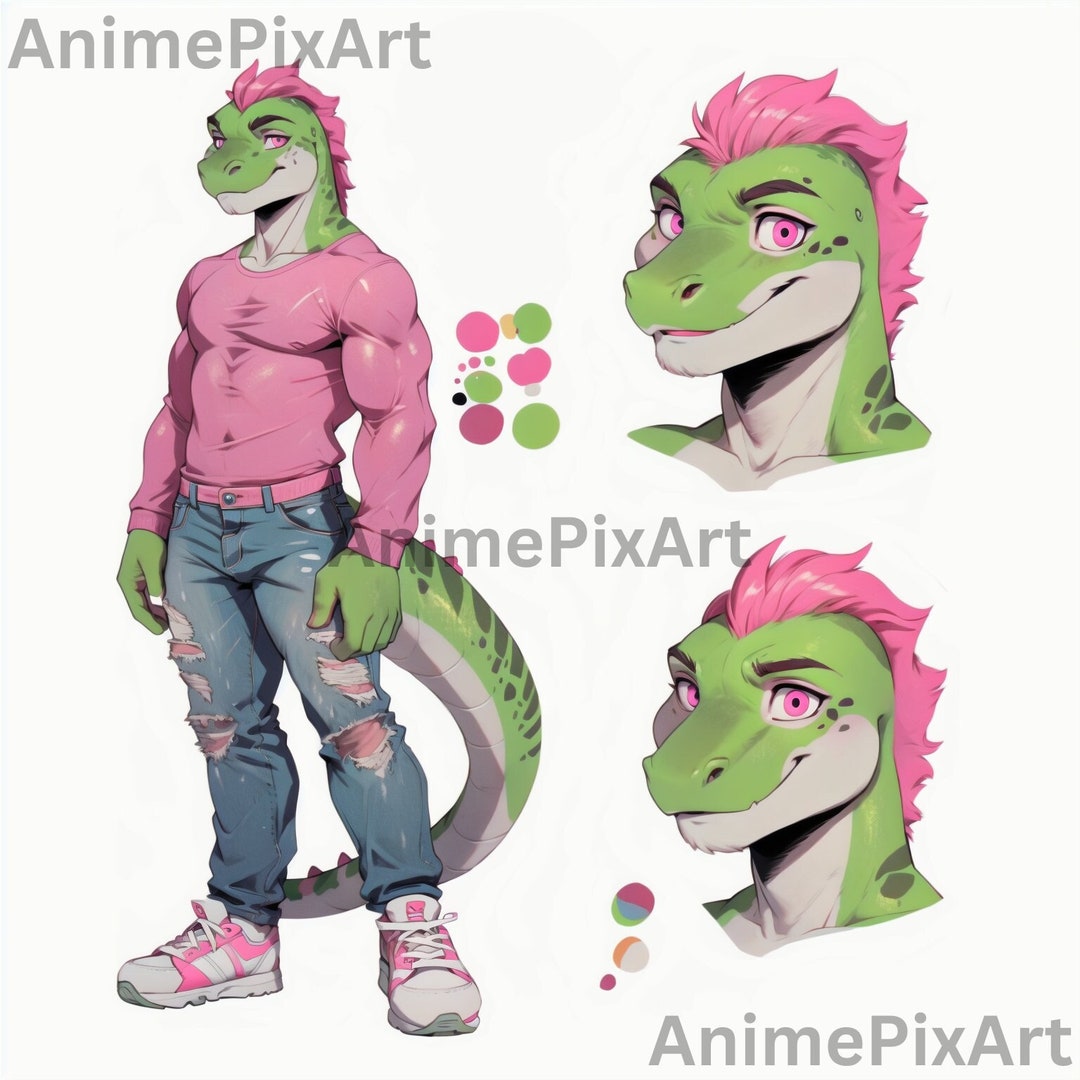 EXCLUSIVE 1x Furry Adopt: Rex Furry Adoption, Reference Sheet, Fursona ...