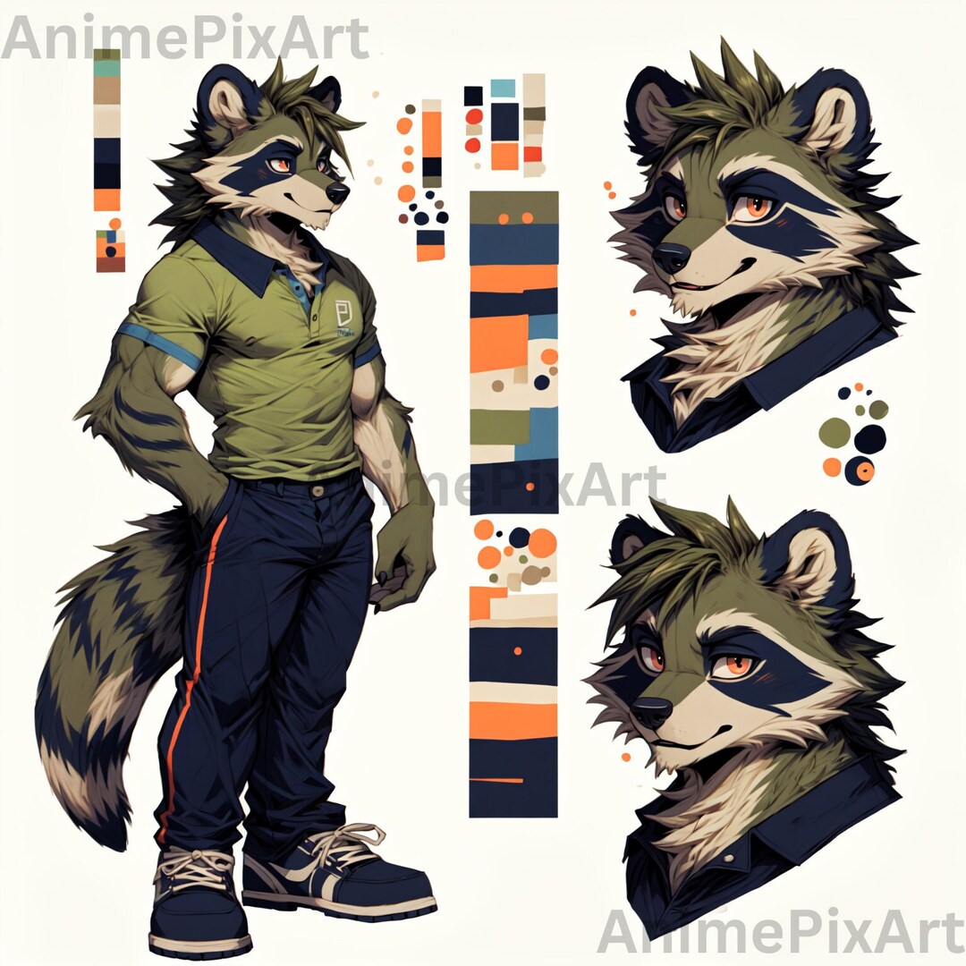 EXCLUSIVE 1x Fursona Adopt : Banjo Furry Adopt Reference Sheet, Furry ...