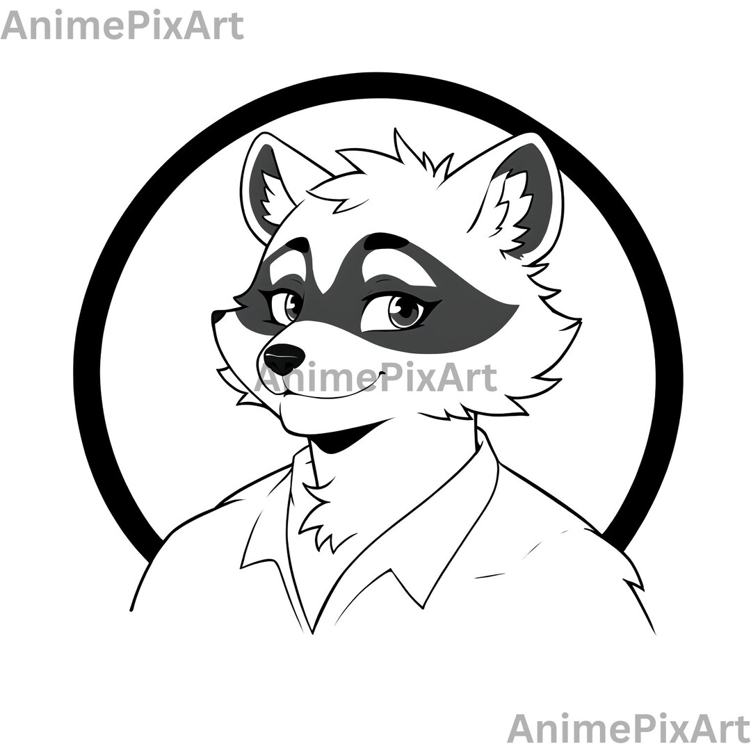 Customizable Raccoon Furry Base Model PFP Digital Download, OC Furry ...