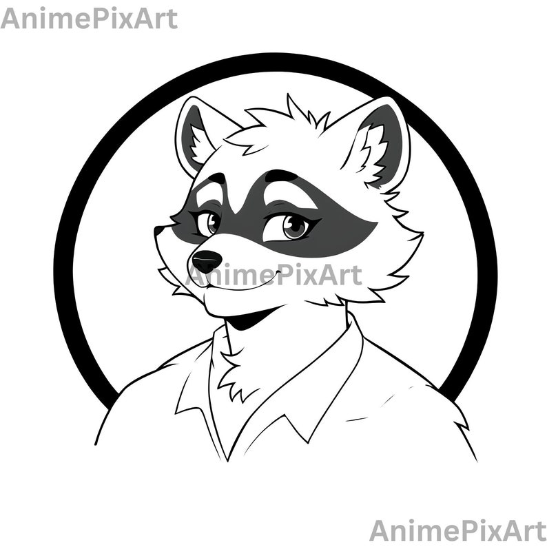 Customizable Raccoon Furry Base Model PFP Digital Download, OC Furry ...