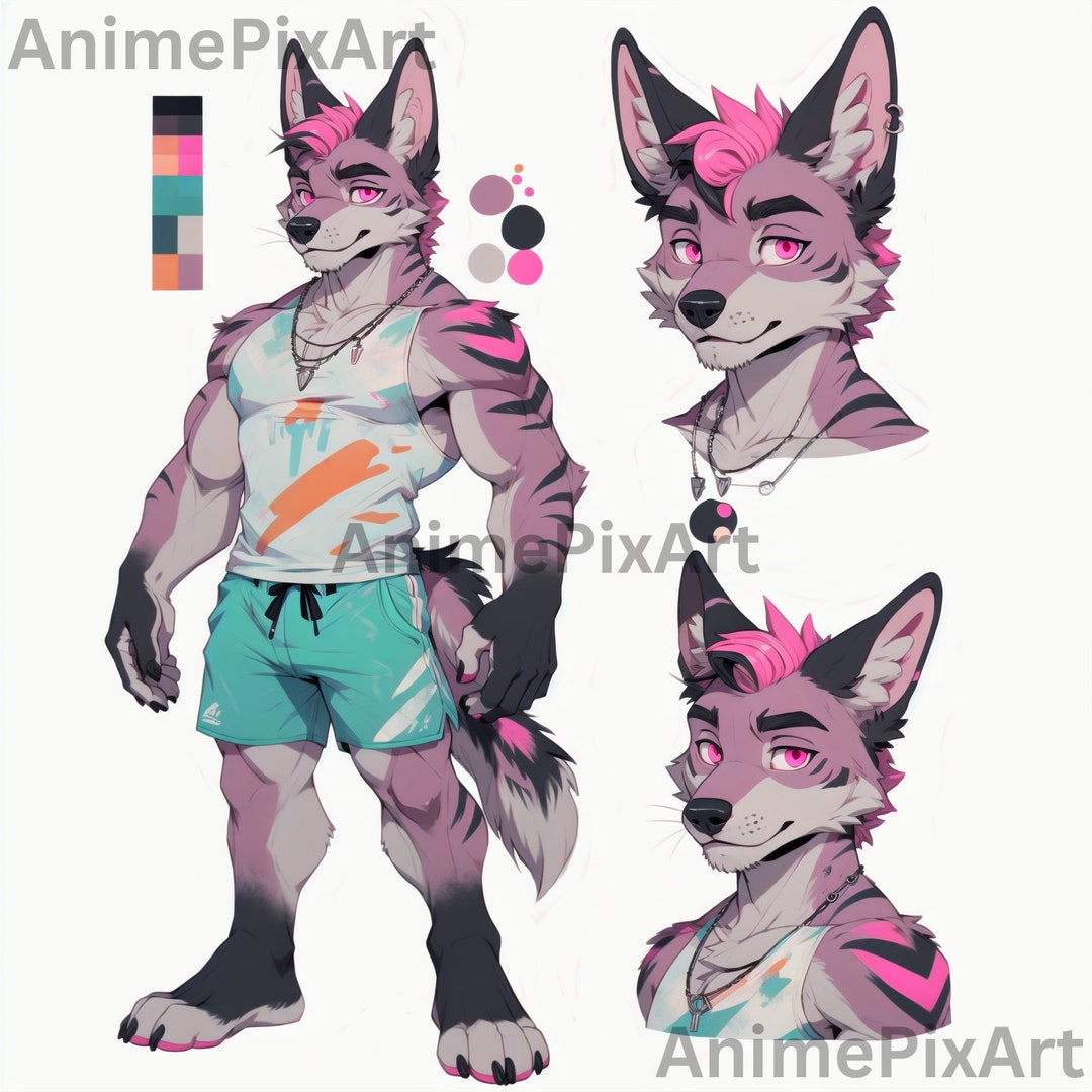 EXCLUSIVE 1x Furry Adopt Gege Furry Adoption, Reference Sheet, Fursona ...