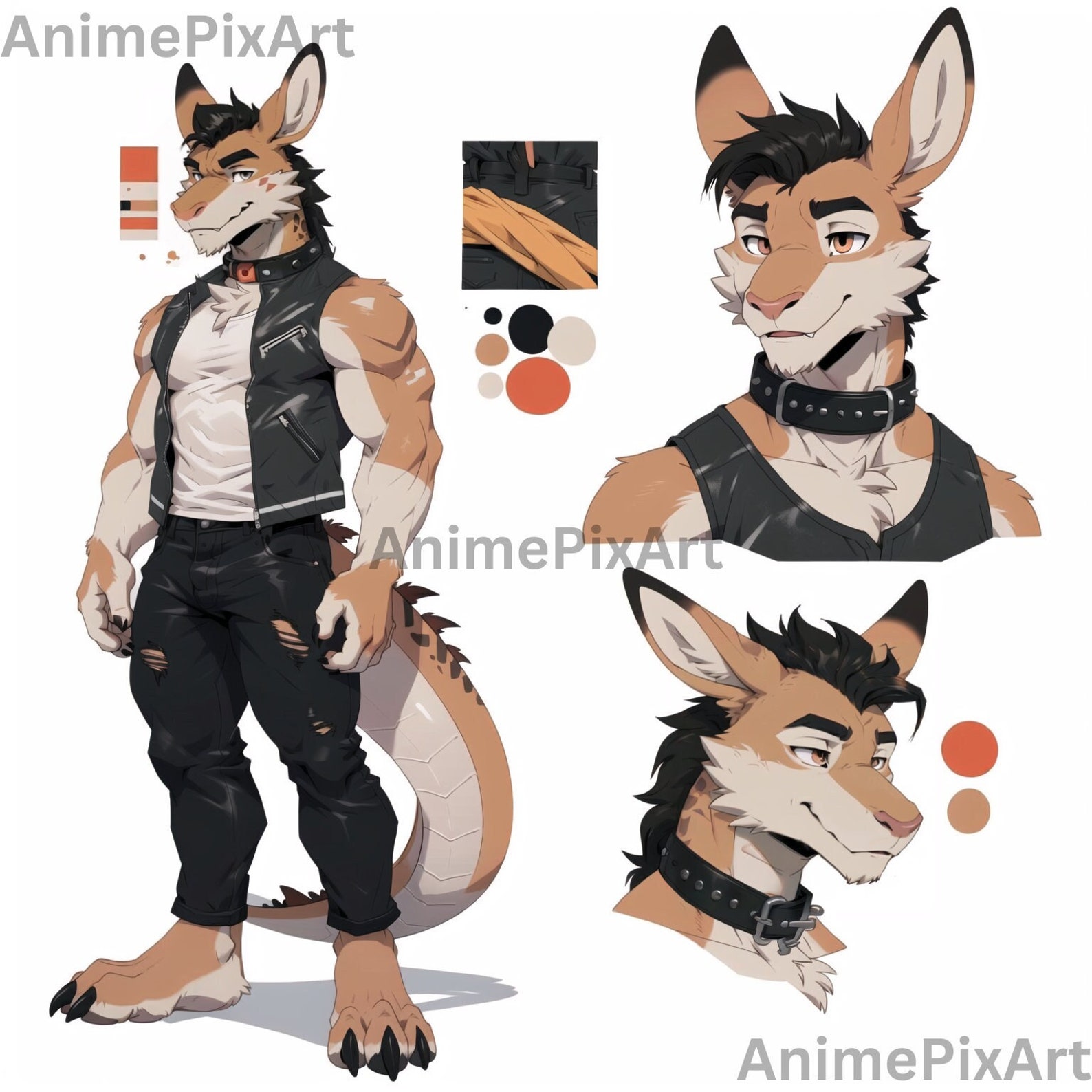 EXCLUSIVE 1x Fursona Adopt : Emdor Furry Adopt Reference Sheet, Furry ...