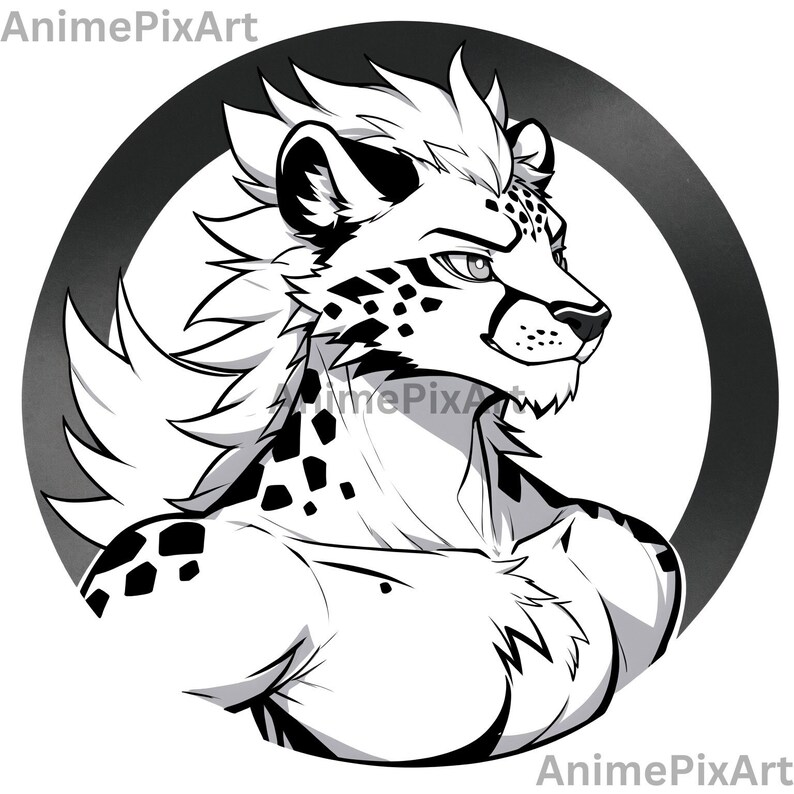 Customizable Cheetah Furry Base Model PFP Digital Download, OC Furry ...