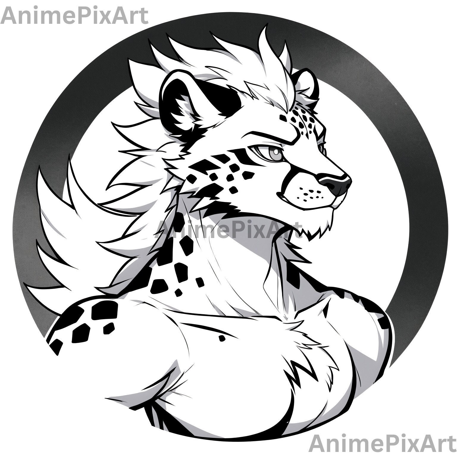 Customizable Cheetah Furry Base Model PFP Digital Download, OC Furry ...