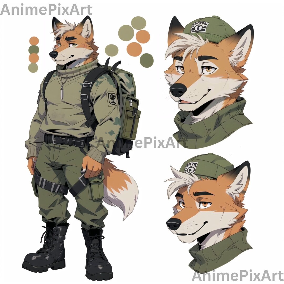 EXCLUSIVE 1x Fursona Adopt : Jolix Furry Adopt Reference Sheet, Furry ...