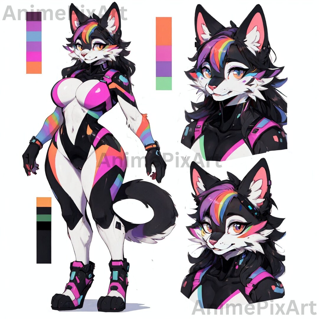 EXCLUSIVE 1x Furry Adopt : Jaelora Furry Adopt Reference Sheet Furry Adoption OC Furry Instant ...