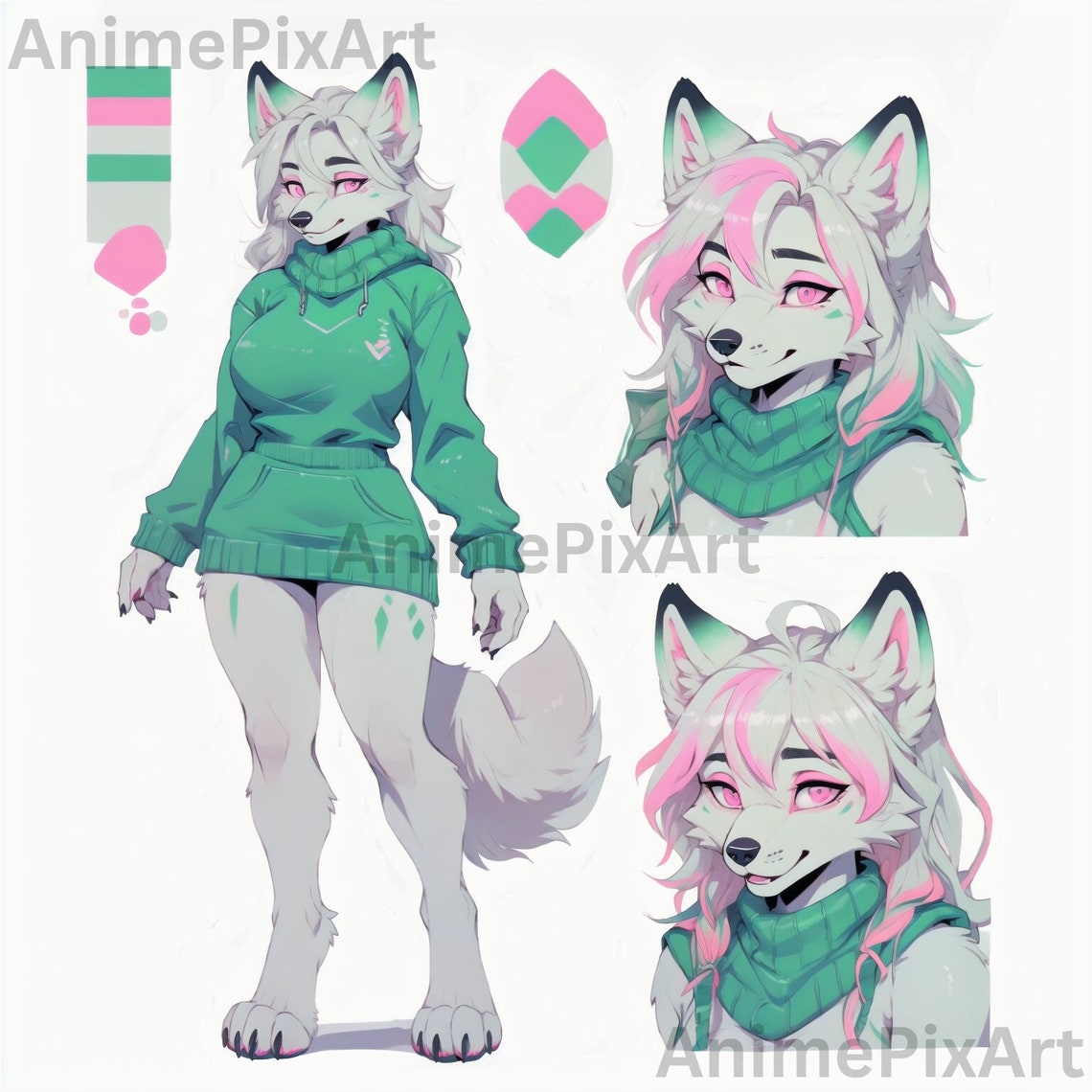 EXCLUSIVE 1x Furry Adopt : Kiarra Furry Adopt Reference Sheet Furry ...