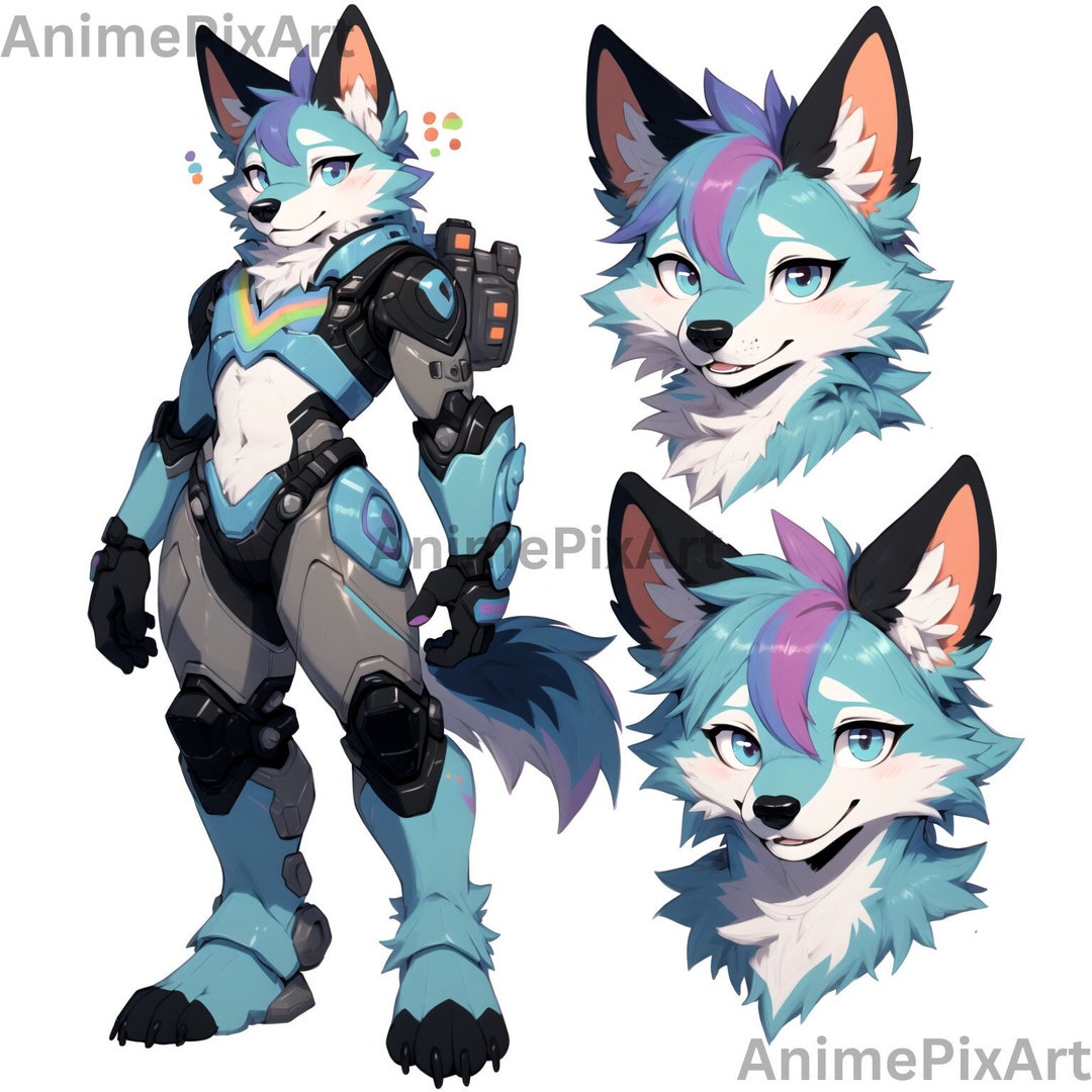 EXCLUSIVE 1x Fursona Adopt : Konrad Furry Adopt Reference Sheet, Furry ...