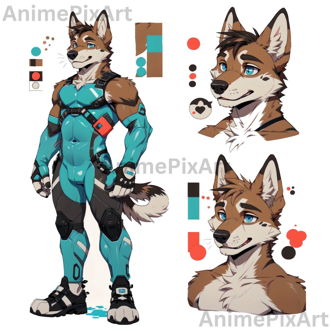 EXCLUSIVE 1x Furry Adopt: Xavien Furry Adoption, Furry Reference Sheet - Etsy