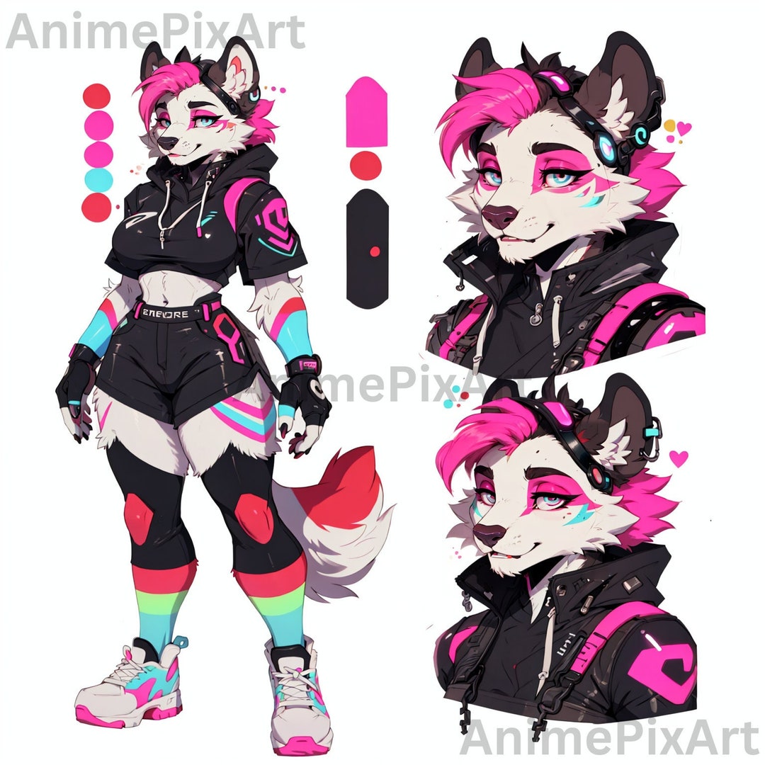 EXCLUSIVE 1x Fursona Adopt Limited Edition: Brysara Furry Adopt Reference Sheet Limited Edition ...