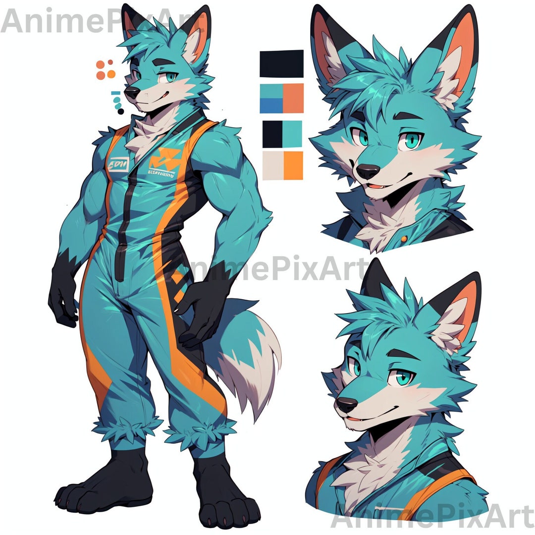 EXCLUSIVE 1x Fursona Adopt : Nox Furry Adopt Reference Sheet, Furry ...