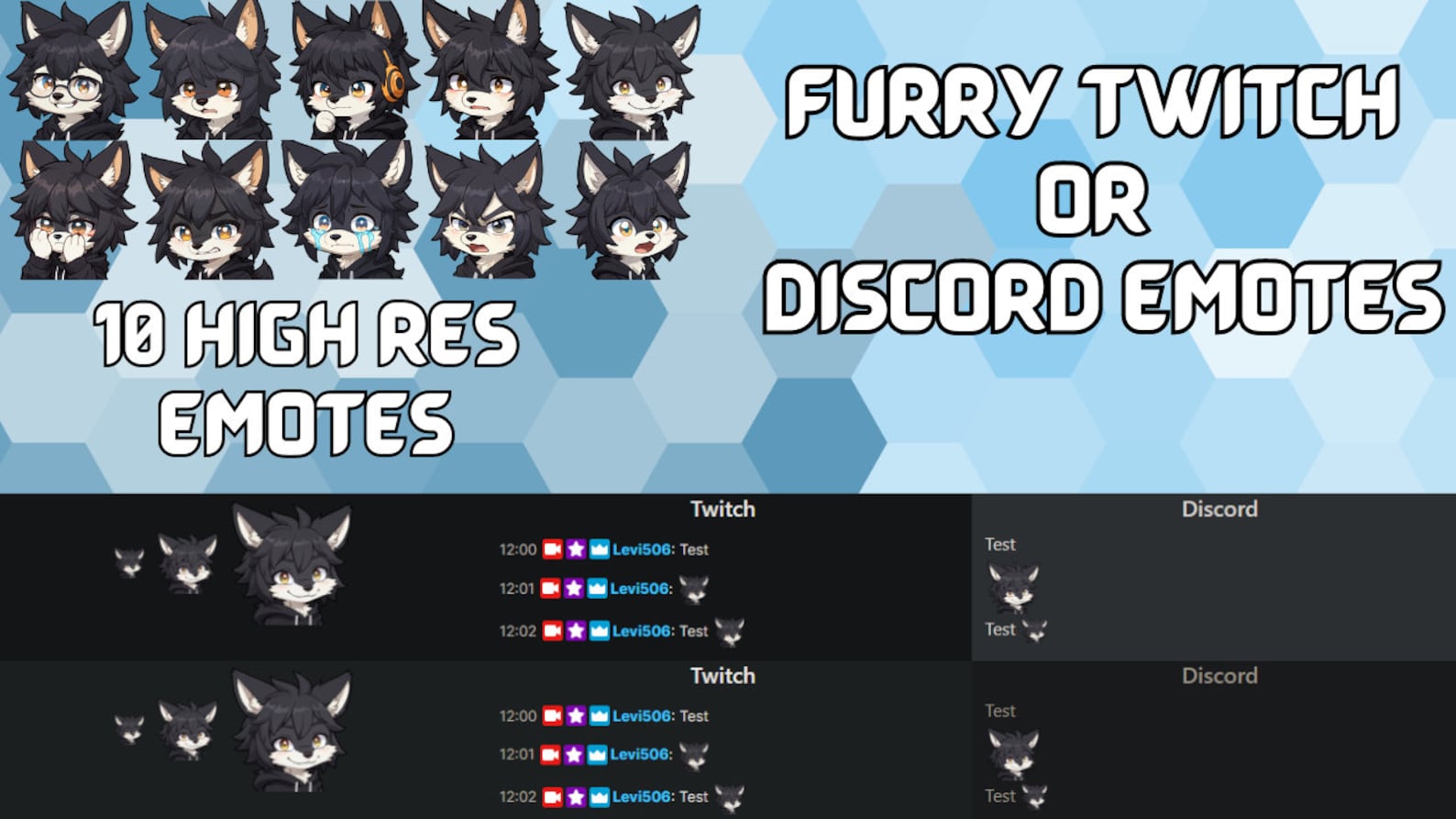 Chibi Husky Furry Twitch Emotes Set of 10 Cute Furry Twitch Emotes ...