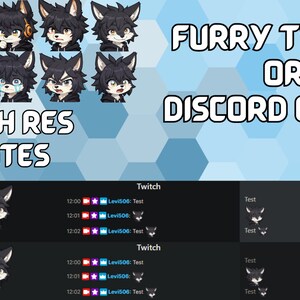 Chibi Husky Furry Twitch Emotes - Set of 10 - Cute Furry Twitch Emotes ...