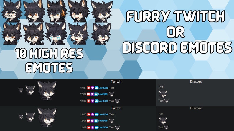 Chibi Husky Furry Twitch Emotes Set of 10 Cute Furry Twitch Emotes ...
