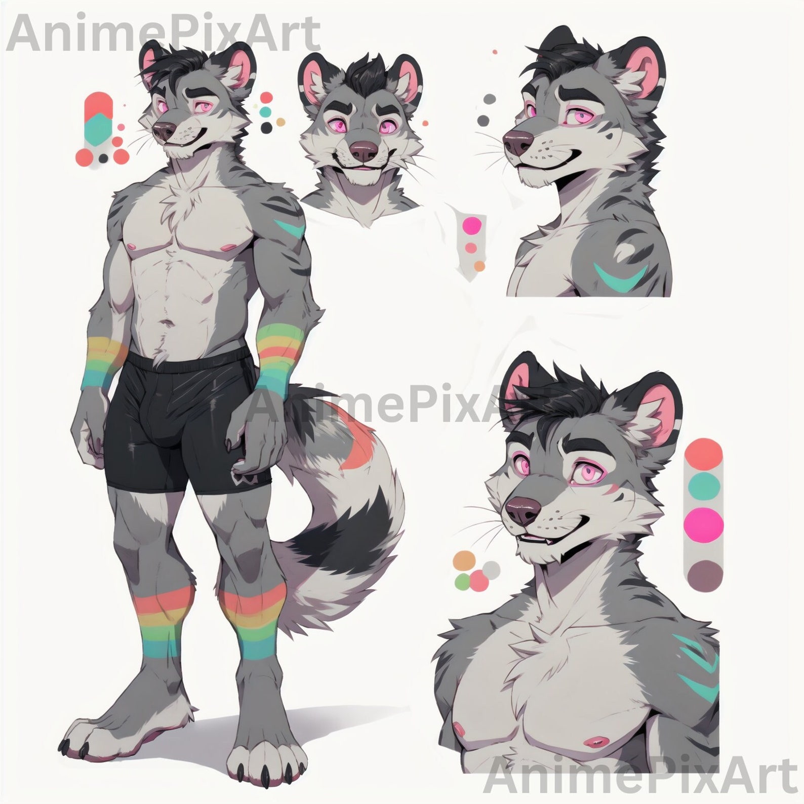 EXCLUSIVE 1x Furry Adopt : Venjax Furry Adopt Reference Sheet Furry Adoption OC Furry Instant ...