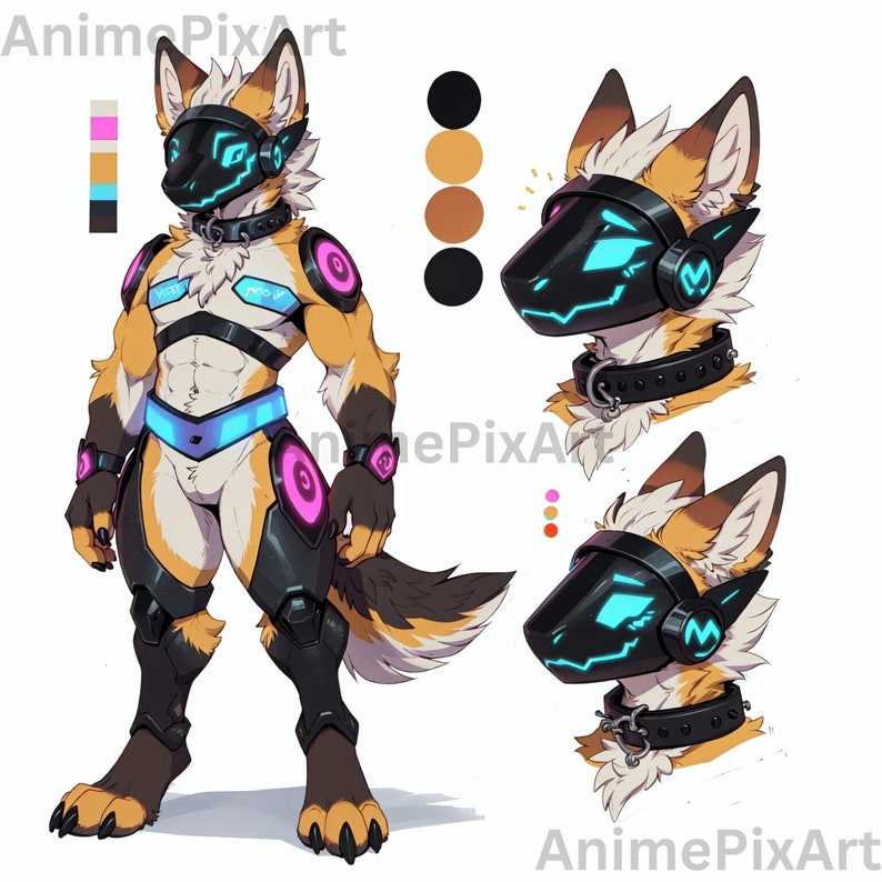 EXCLUSIVE 1x Fursona Adopt : Eclipser Furry Adopt Reference Sheet, Furry Adoption OC Furry ...