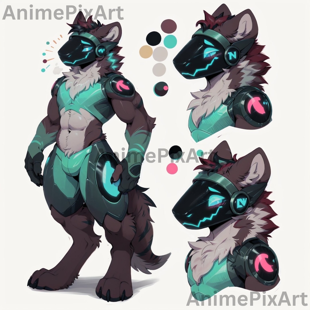 Furry Adopt Protogen 8itra1d3r Furry Adoption, Reference Sheet, Fursona - Etsy