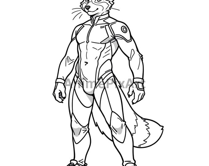 Customizable Canine Furry Coloring Sheet Reference Sheet - Digital ...