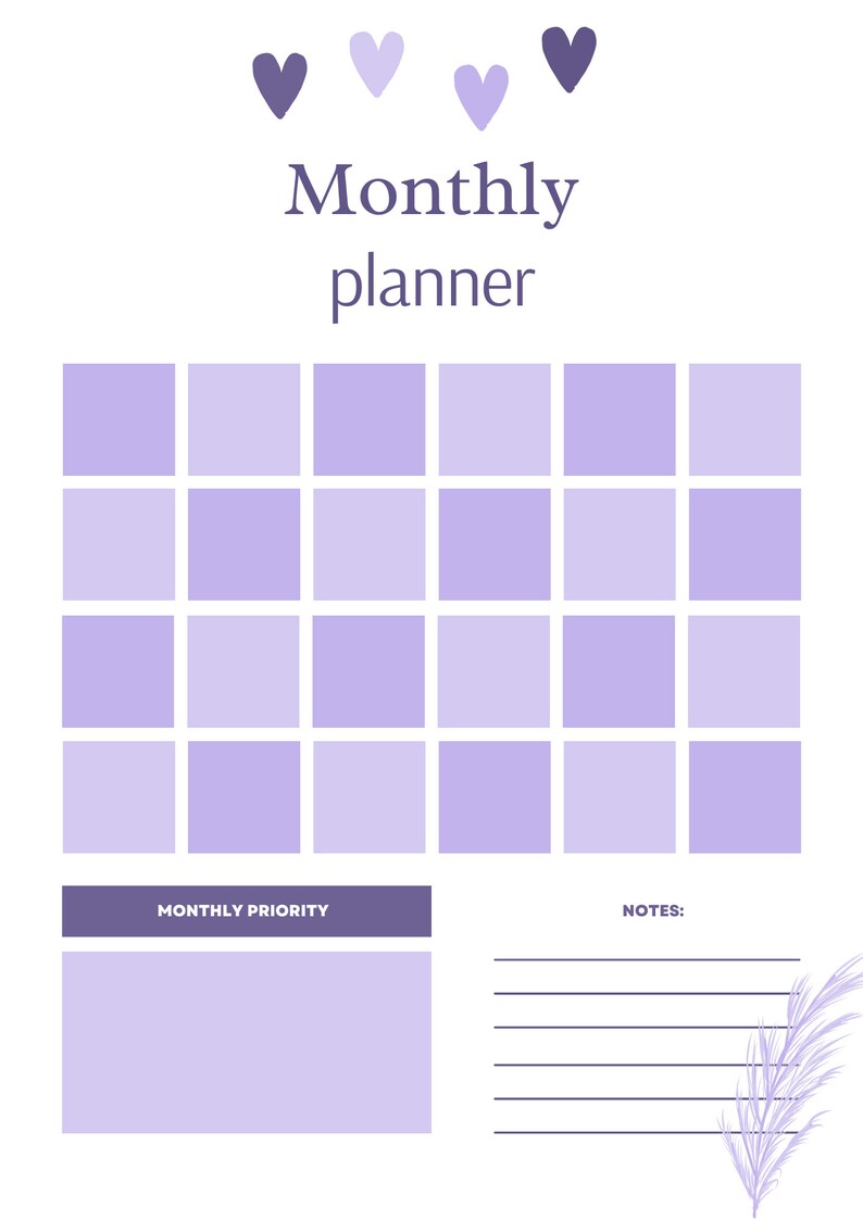 Fillable Printable Daily Planner, Weekly Planner, Monthly Planner - Etsy
