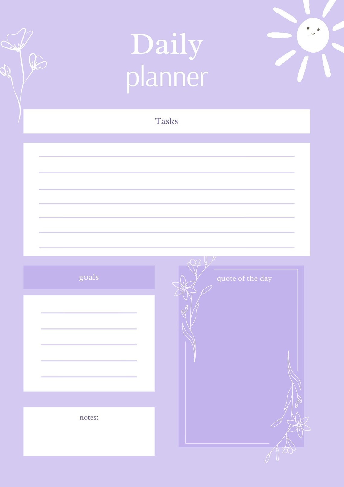 Fillable Printable Daily Planner, Weekly Planner, Monthly Planner - Etsy