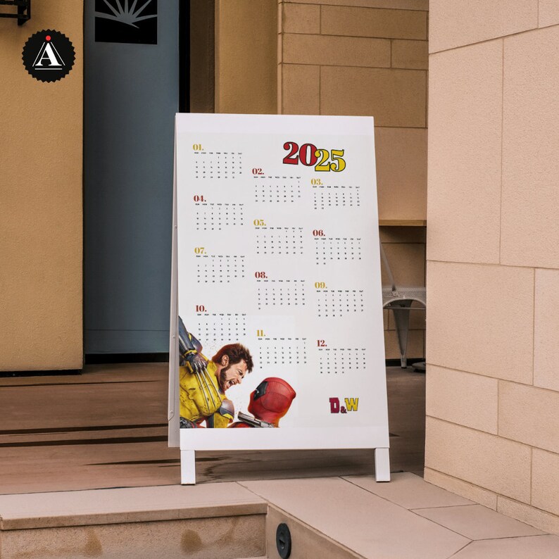 Deadpool and Wolverine Minimalist 2025 Calendar - Etsy Australia