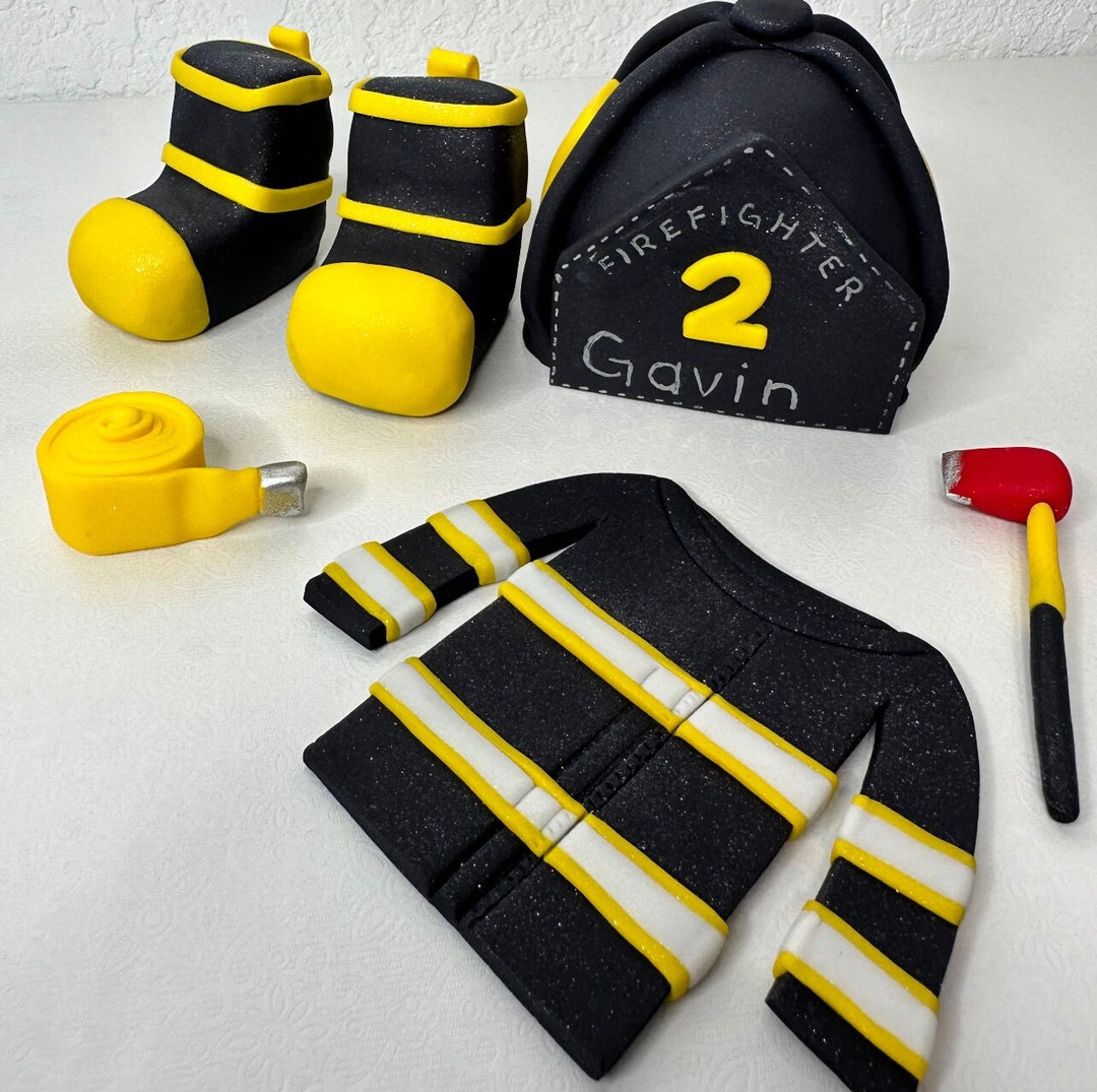 Firefighter Cake Toppers, Firefighter Graduation Cake Decorations ...