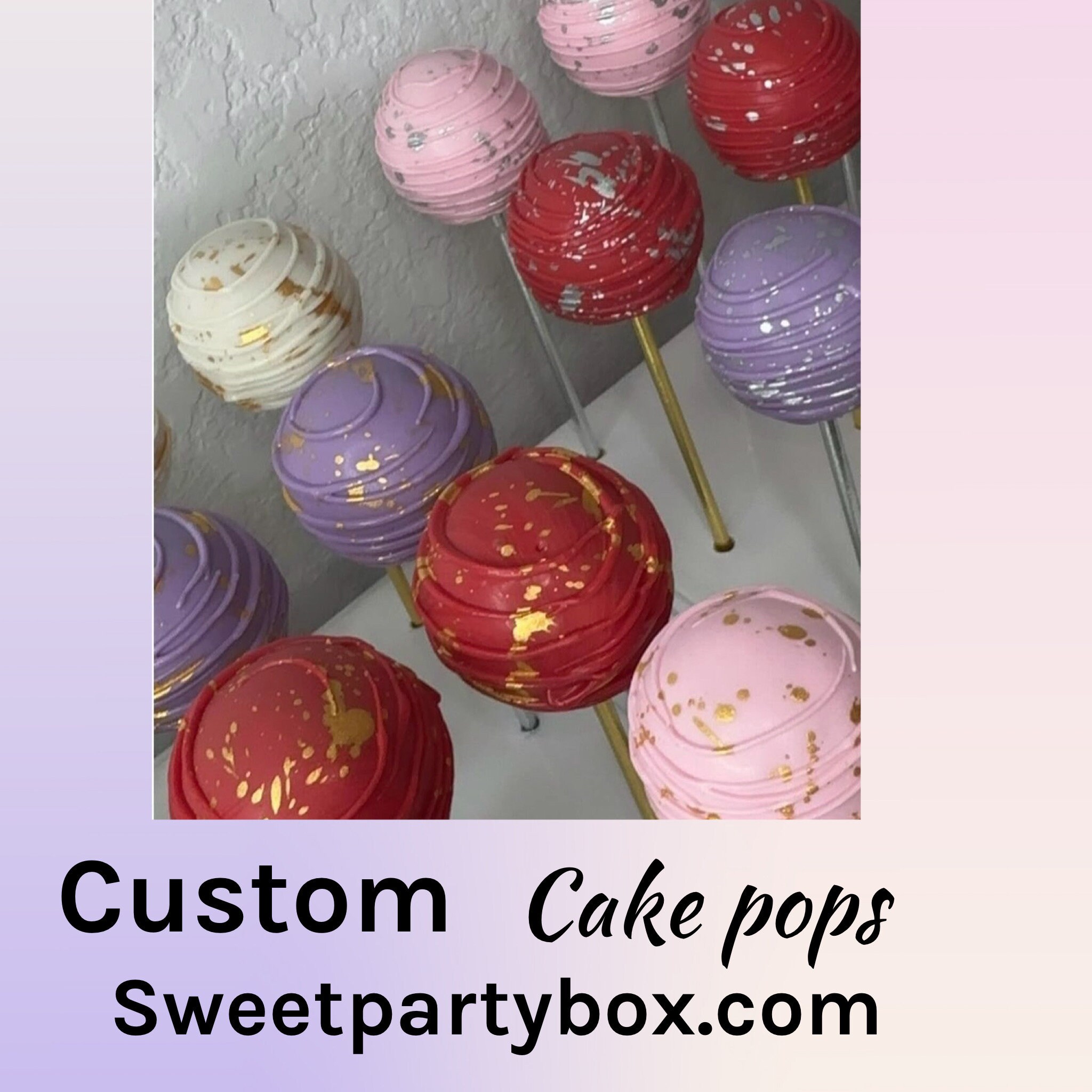 Cake Pops. Love Cake Pops. Vanilla Cake Pops, Custom Cake Pops. Dessert ...